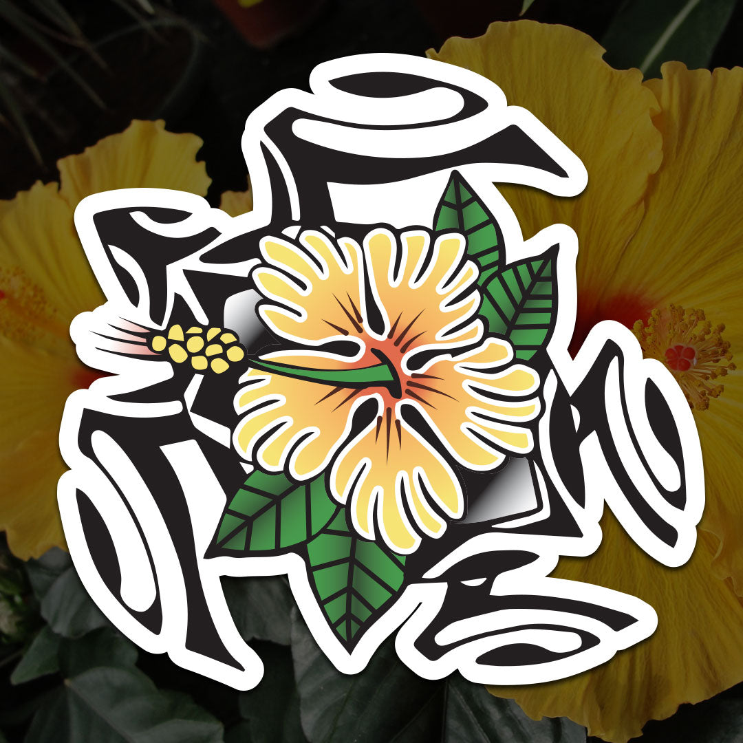 turtle with hibiscus