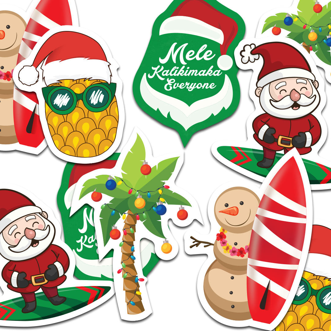 Hawaiian Christmas Sticker Bomb Pack – Maui Sticker Company